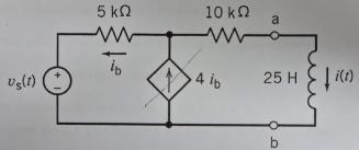 Solved below voltage source is determine i(t) fors if | Chegg.com