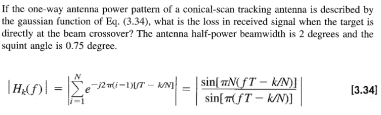 Solved If the one-way antenna power pattern of a | Chegg.com