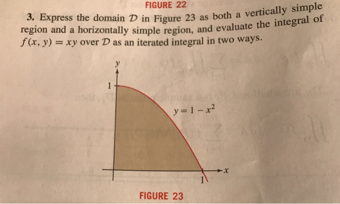 Solved FIGURE 22 3. Express the domai region and a | Chegg.com