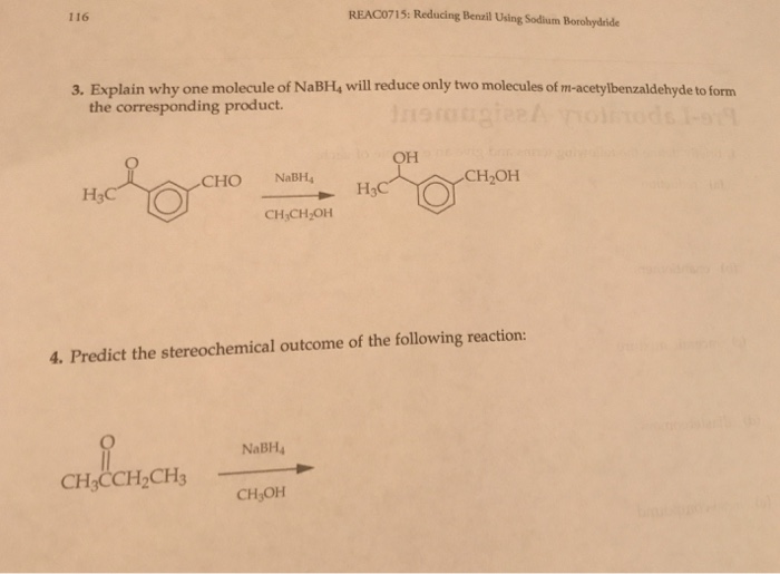 Solved 116 REAC0715: Reducing Benzil Using Sodium | Chegg.com