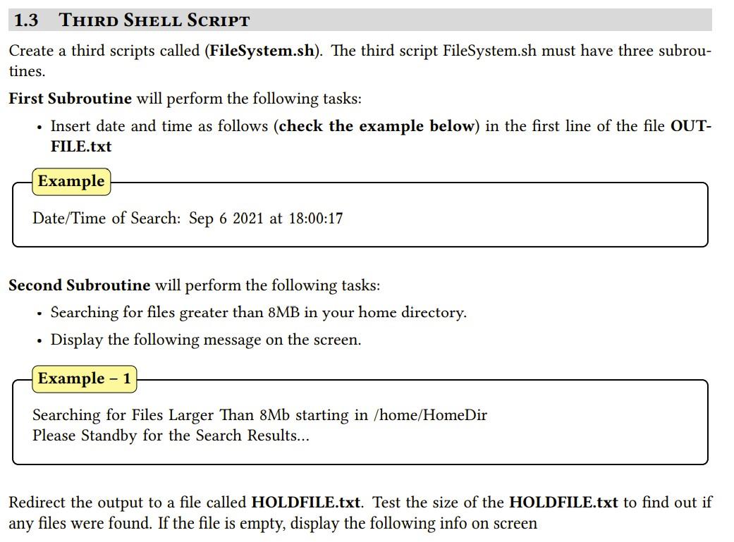 Solved shell scripting could you explain the /dev/null for | Chegg.com