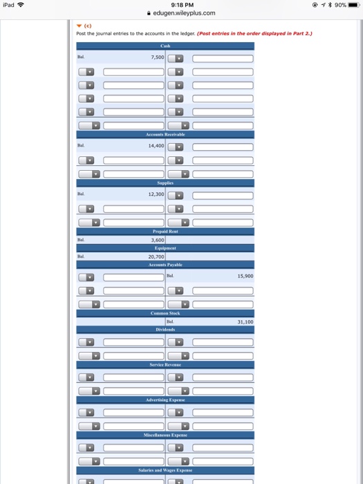 Solved 9:18 PM @イ* 90%- Problem 2-3A (Part Level Submission) | Chegg.com