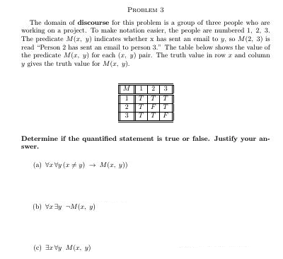 Solved The domain of discourse for this problem is a group | Chegg.com