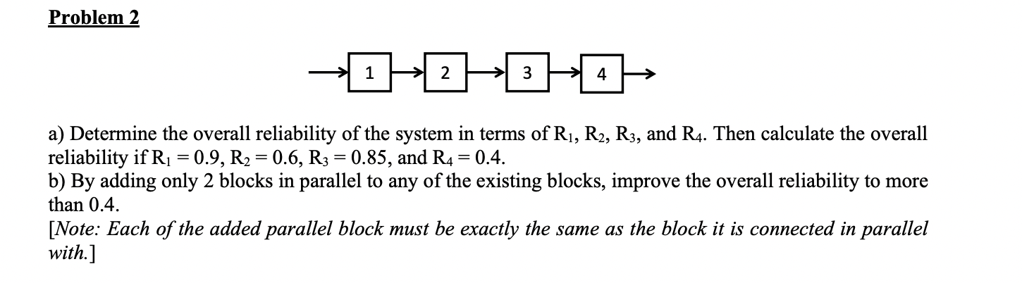 Solved Problem 2 -1234 = = a) Determine the overall | Chegg.com