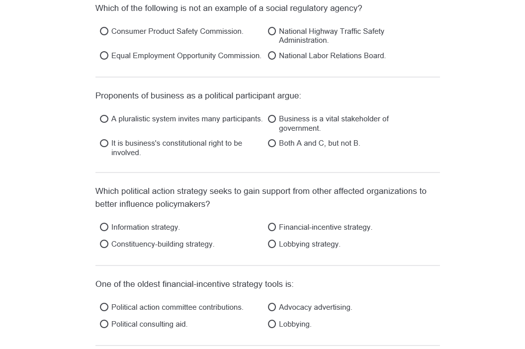 Solved Which of the following is not an example of a social | Chegg.com