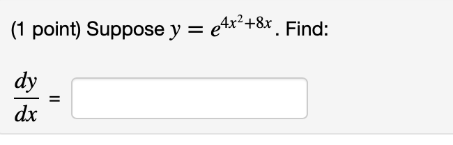 Solved (1 point) Suppose f(x) = 5x2+4x. Find: = f'(1) = (1 | Chegg.com
