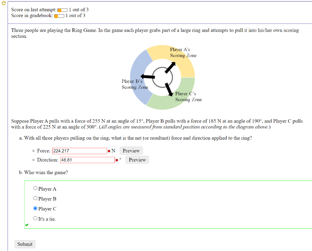 Solved Score on last attempt: Ol out of 3 Score in | Chegg.com