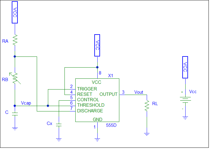 Solved For the 555 Timer circuit given in Figure 1, derive | Chegg.com