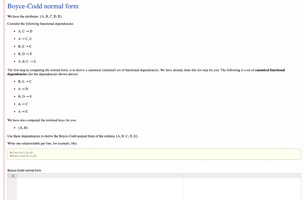 Solved Boyce-Codd normal form We have the attributes: | Chegg.com