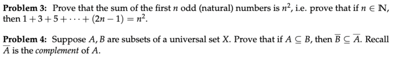 Solved Problem 3: Prove that the sum of the first n odd | Chegg.com