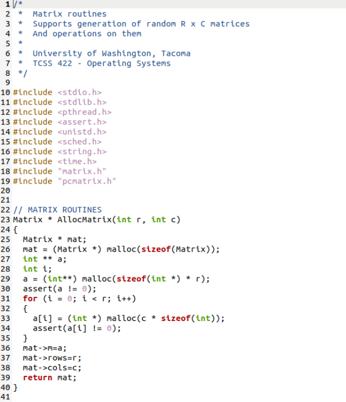 Solved Assignment 2: Parallel Matrix Multiplier Objective | Chegg.com
