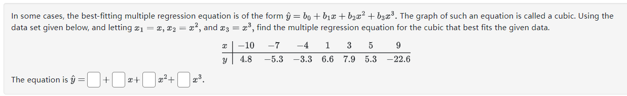 Solved In some cases, the best-fitting multiple regression | Chegg.com