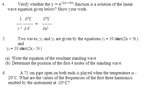 Solved Verify whether the y=e12(x+θvt) ﻿function is a | Chegg.com