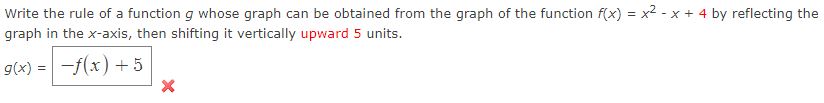 Solved Write the rule of a function g whose graph can be | Chegg.com