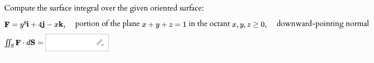 Solved Compute the surface integral over the given oriented | Chegg.com