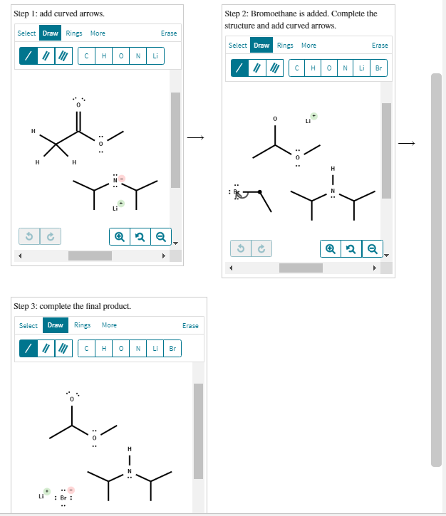 Solved Complete the mechanism with missing atoms, bonds, | Chegg.com