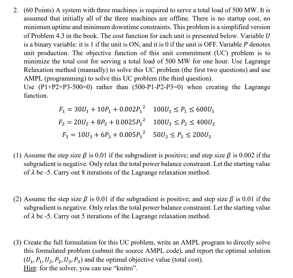 (60 Points) A system with three machines is required | Chegg.com