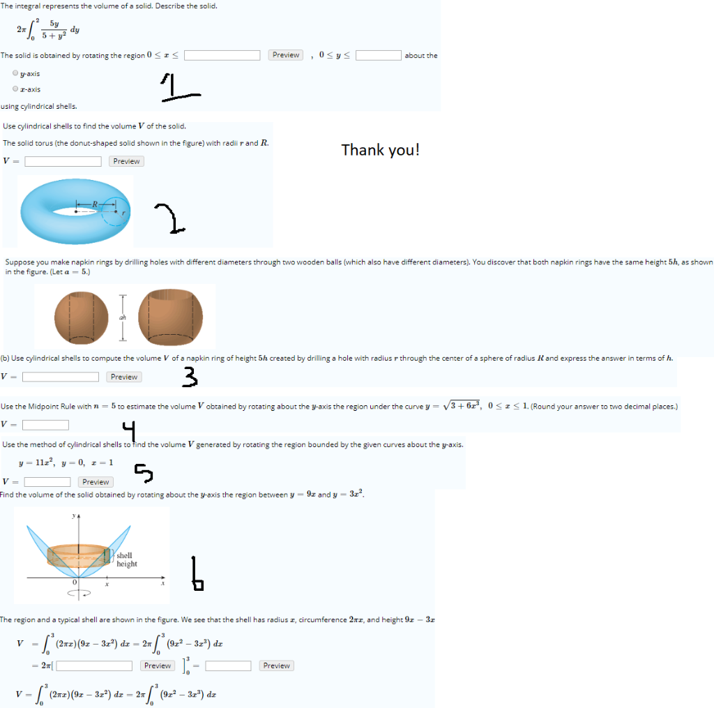 Solved The integral represents the volume of a solid. | Chegg.com