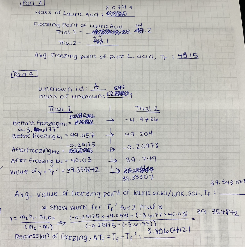 Solved Can someone please help me solve this freezing point | Chegg.com