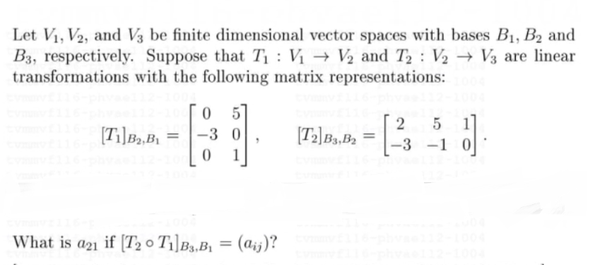 Solved Let V1, V2, and V3 be finite dimensional vector | Chegg.com