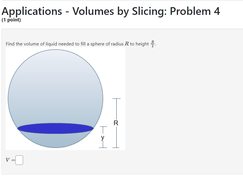 Solved Applications Volumes By Slicing Problem 1 1 