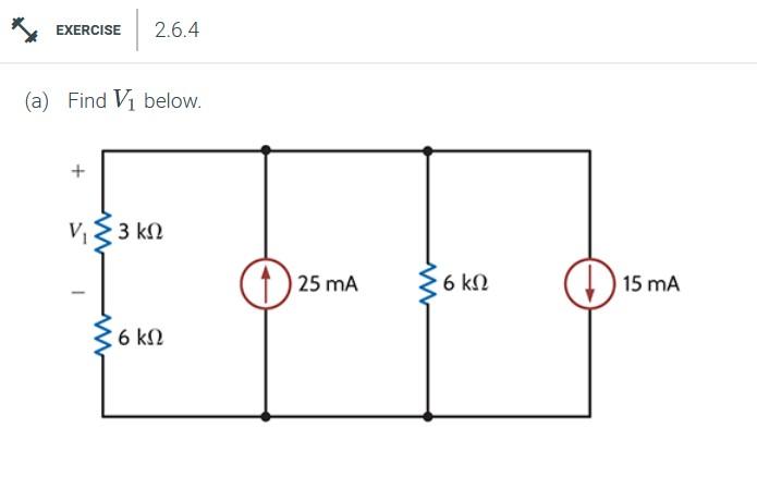 Solved (a) Find V1 below. | Chegg.com