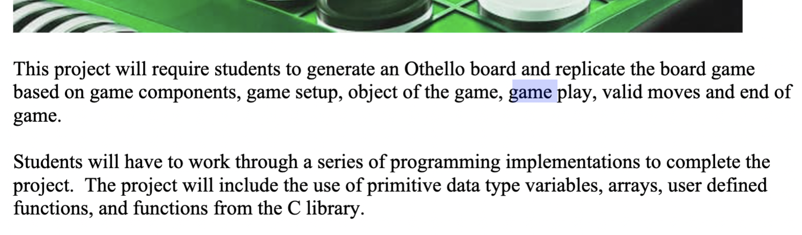 Solved This project will require students to generate an | Chegg.com