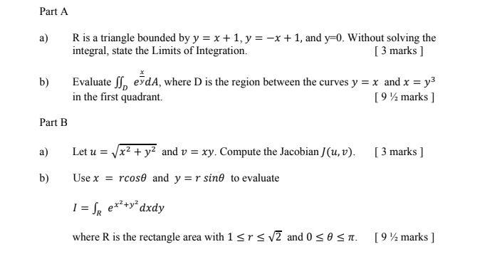 Solved the following is a multiple integral question. pls | Chegg.com