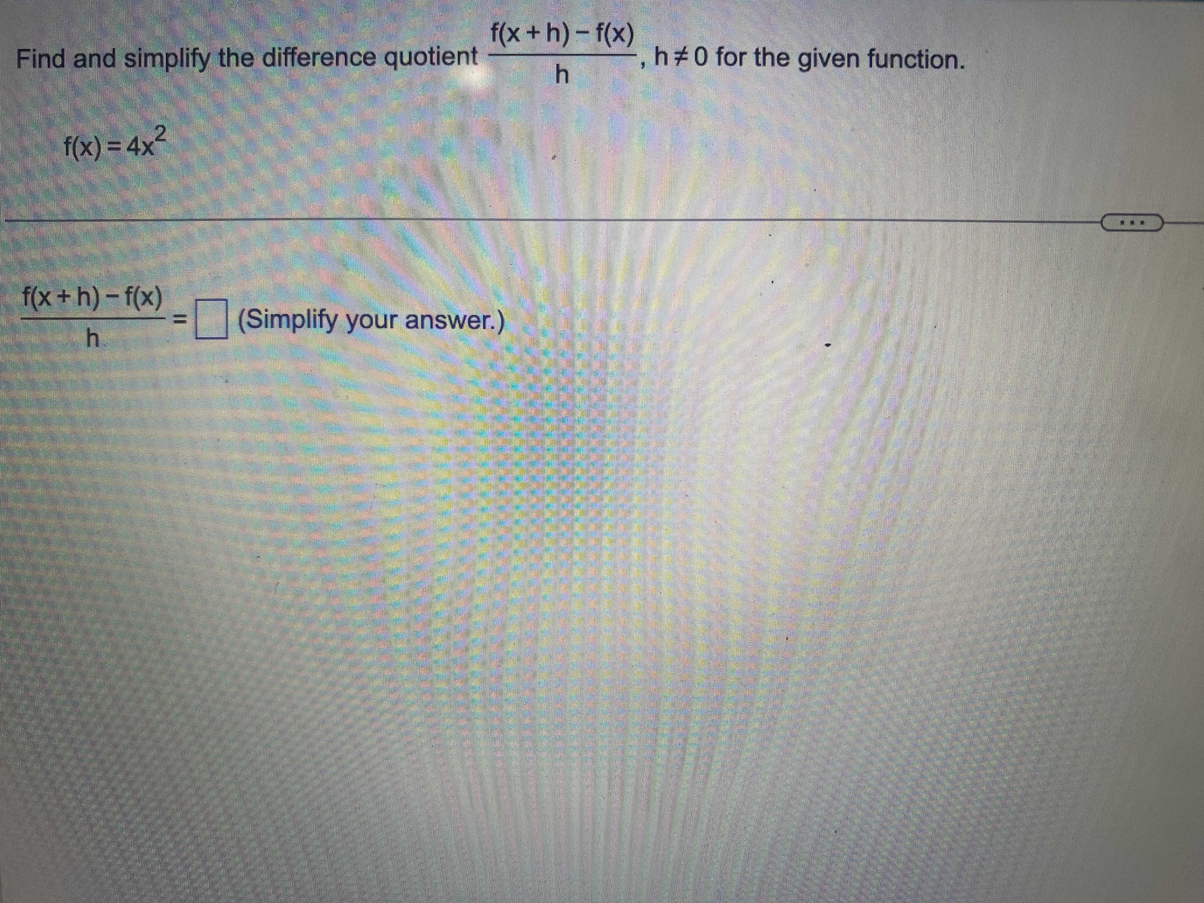 Solved Find and simplify the difference quotient | Chegg.com