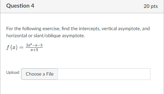 Solved For the following exercise, find the intercepts, | Chegg.com