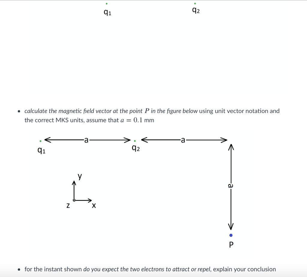 Solved 91 92 • calculate the magnetic field vector at the | Chegg.com