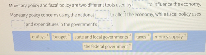 Solved Monetary policy and fiscal policy are two different | Chegg.com