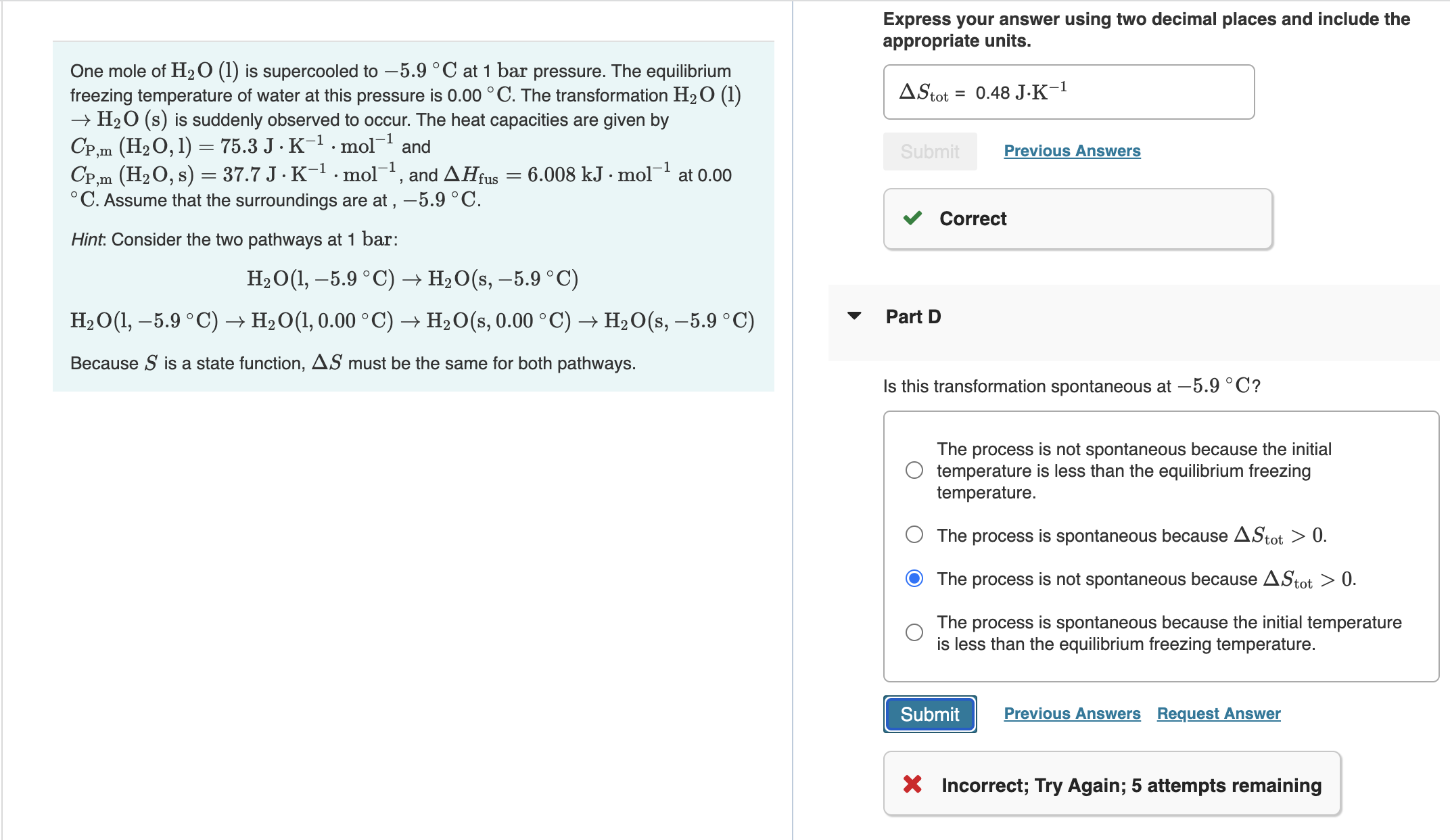 Solved Express your answer using two decimal places and | Chegg.com