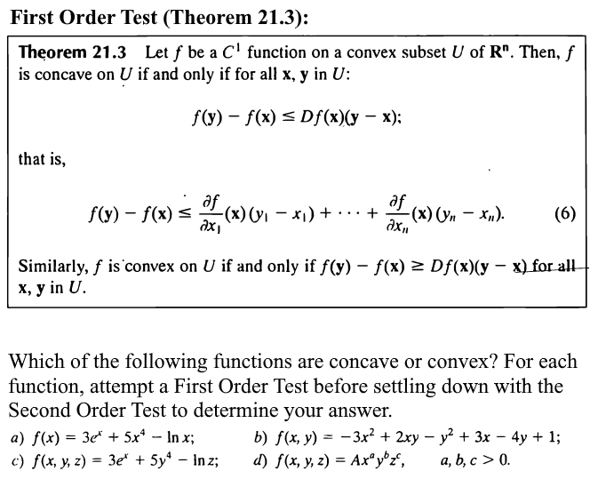 Solved First Order Test (Theorem 21.3): Theorem 21.3 Let f | Chegg.com