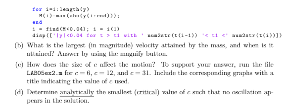 Solved LAB05ex2.m clear all; % clear all variables m = 4; % | Chegg.com