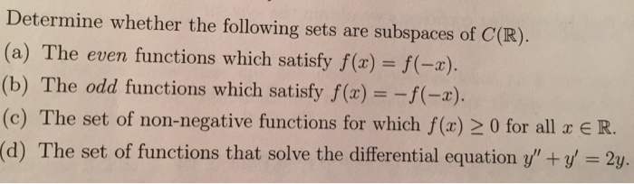 Solved 3 Determine Whether The Following Sets Form