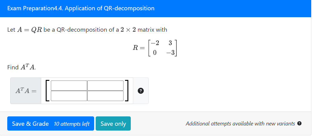 Solved Exam Preparation4 4 Application Of Qr Decomposition