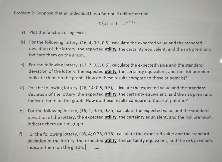 Solved Problem 2: Suppose that an individual has a Bernoulli | Chegg.com