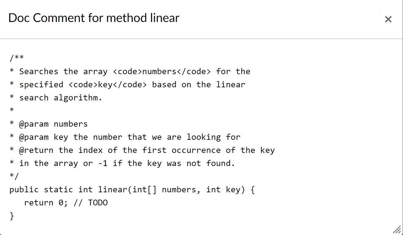Linear Search vs Binary Search with arrays Create a | Chegg.com