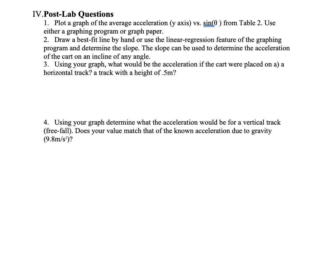 PHYS 151L College Physics I EXPERIMENT 5 | Chegg.com