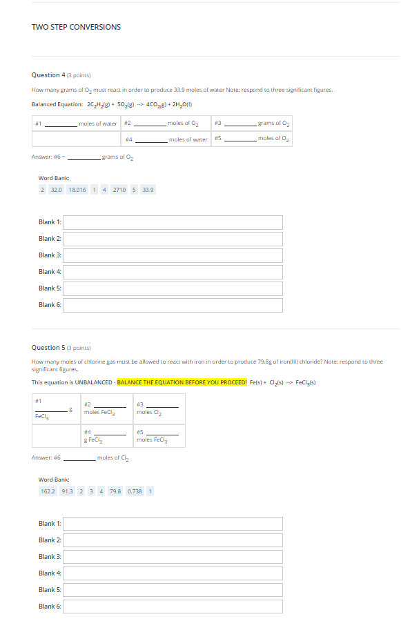 Solved TWO STEP CONVERSIONS Question 42 points) How many | Chegg.com
