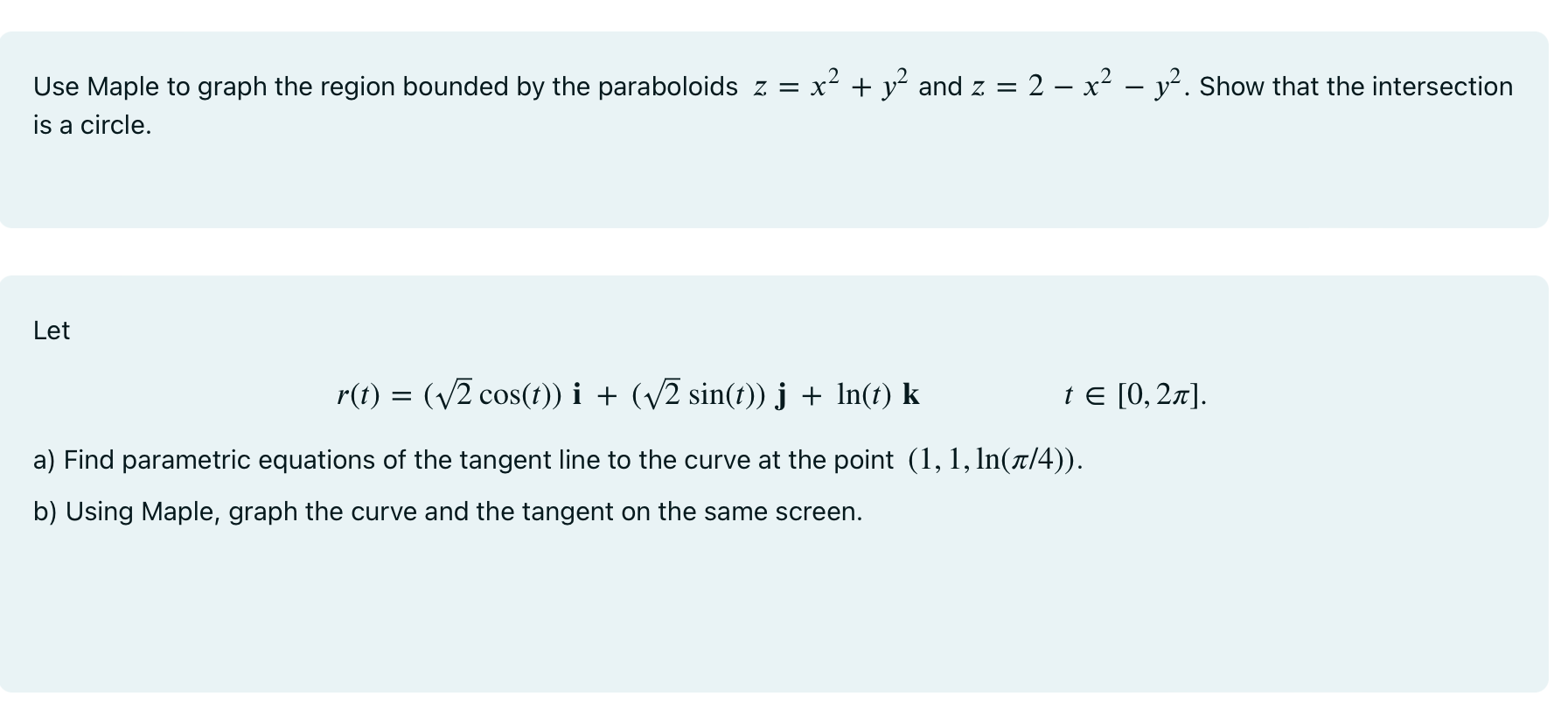 Use Maple to graph the region bounded by the | Chegg.com