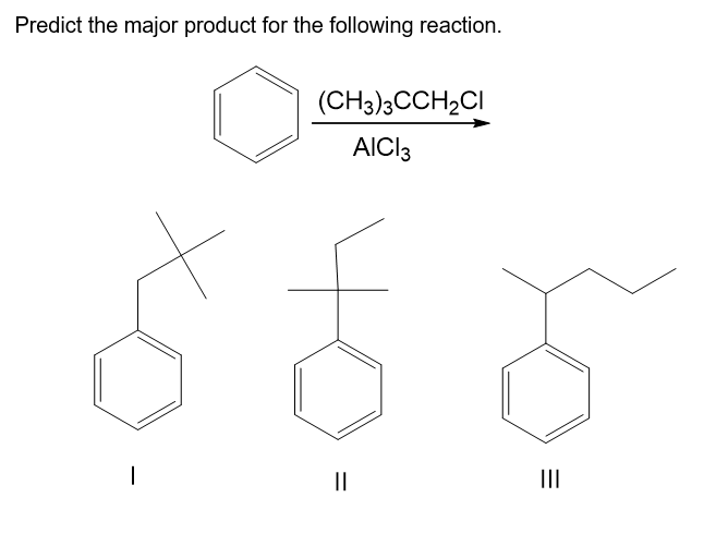 Solved ----- Predict the major product for the following | Chegg.com