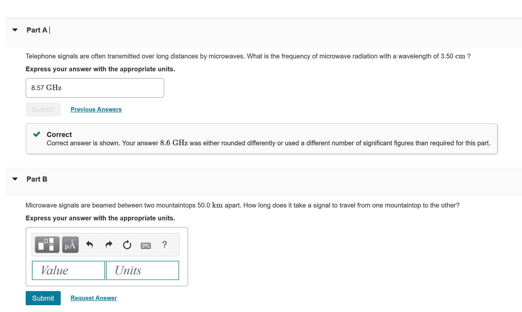 Solved Part A|Telephone signals are often transmitted over | Chegg.com
