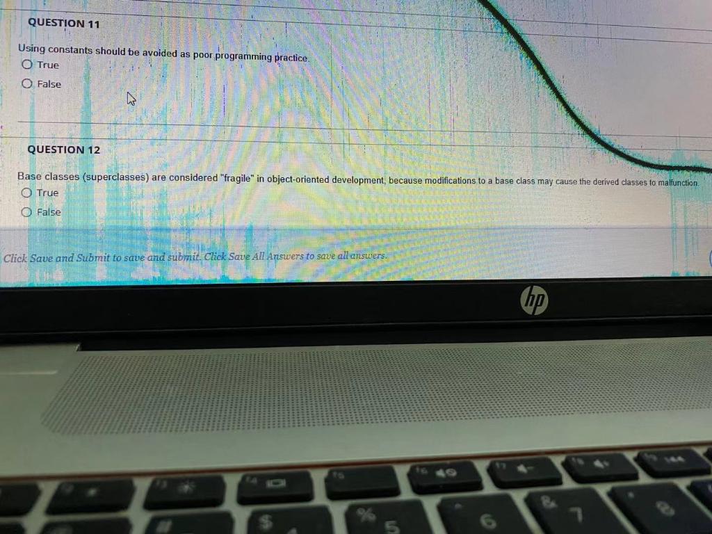 Solved QUESTION 11 Using constants should be avoided as poor | Chegg.com