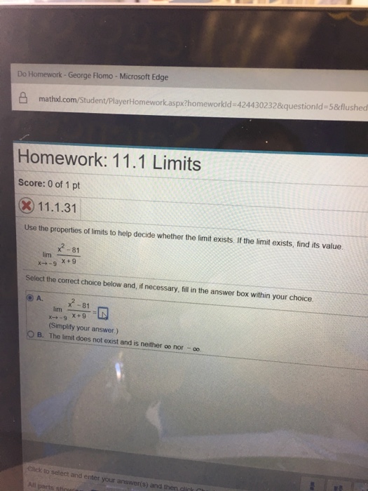 Solved Use the properties of limits to help decide whether | Chegg.com