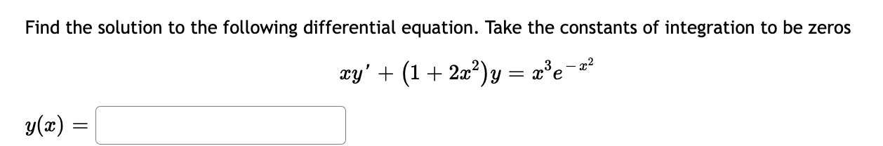 Solved Find the solution to the following differential | Chegg.com