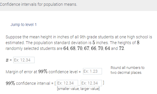 Solved Confidence intervals for population means. Jump to | Chegg.com