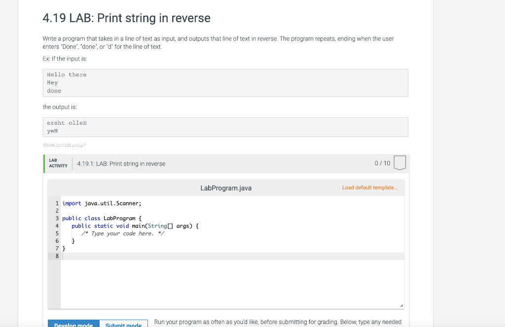 Solved 4 19 LAB Print String In Reverse Write A Program Chegg