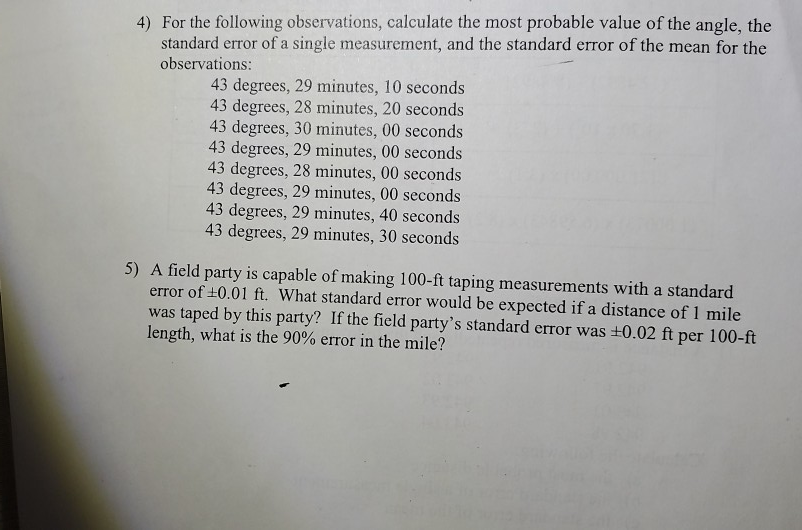 Solved 4 For The Following Observations Calculate The Most